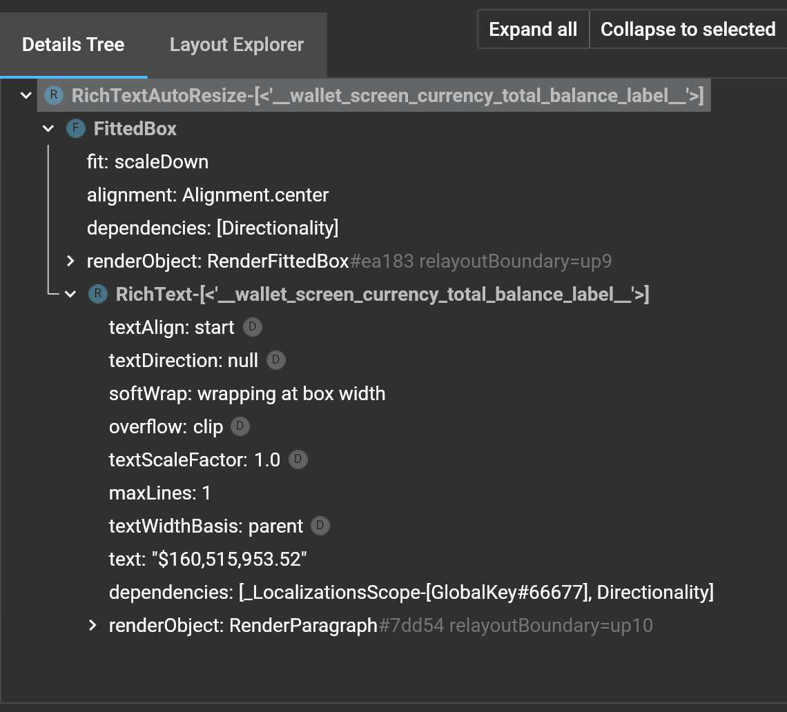 Unsupported operation: Type RichText is currently not supported by ...