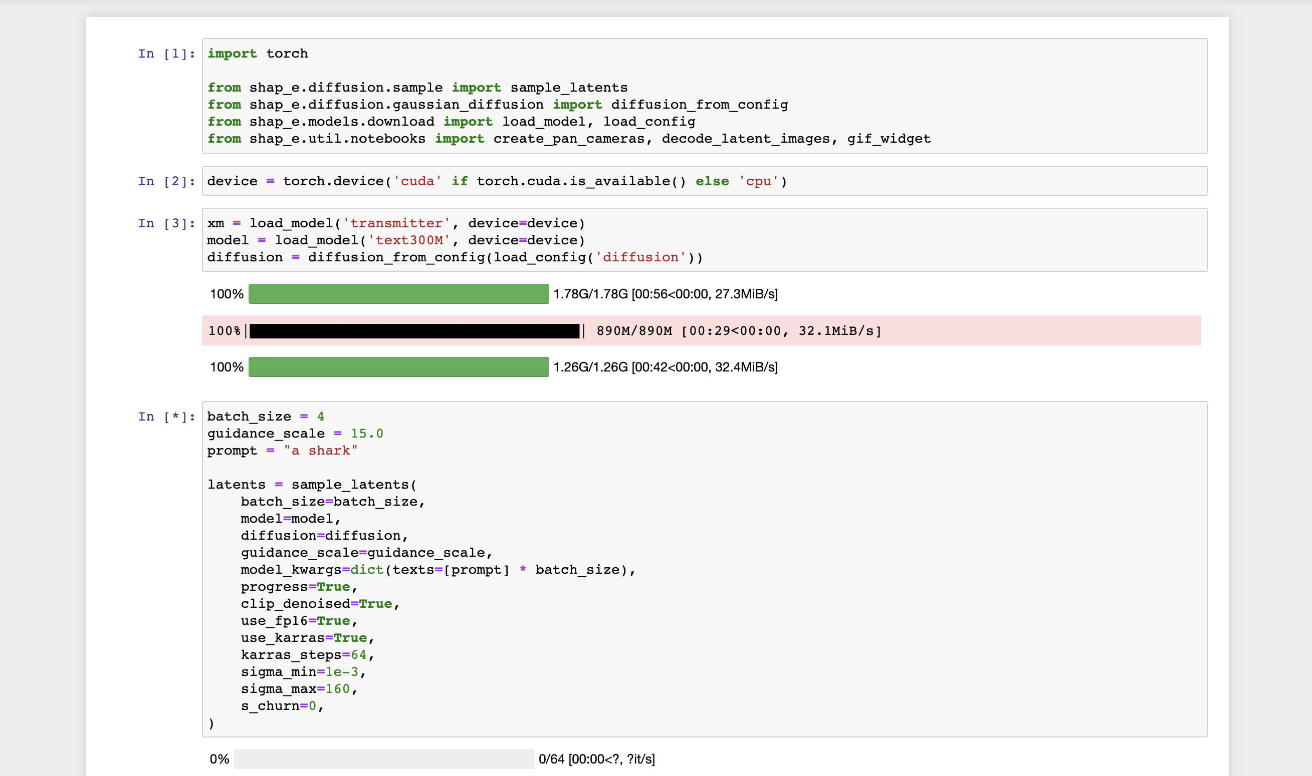 Error on running `sample_text_to_3d.ipynb` · Issue #100 · openai/shap-e · GitHub