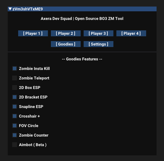 GitHub - DevZModZ/BO3: BO3 (T7) External Zombies Tool