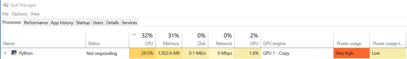 DeepLabCut Not Using my GPU (windows 10) · Issue #964 · DeepLabCut/DeepLabCut · GitHub