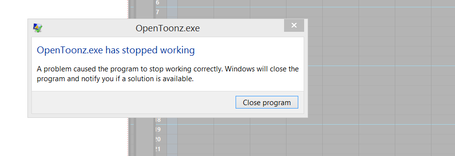 OPENTOONZ CRASHING ON CERTAIN SCENE · Issue #3535 · opentoonz/opentoonz · GitHub