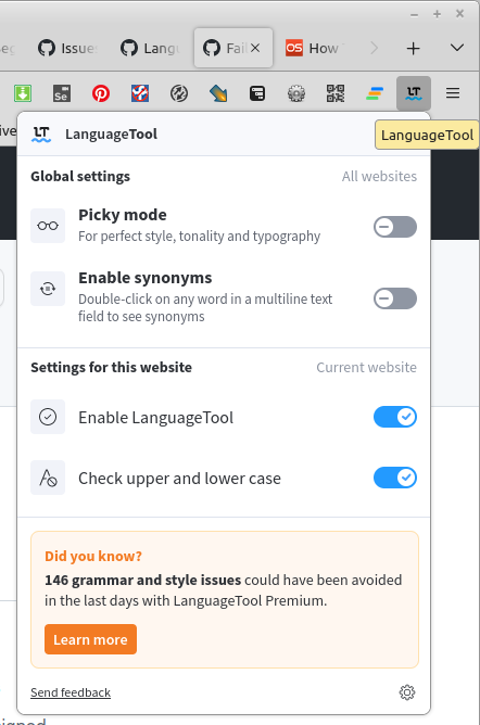 Fails to work on https://dev.to · Issue #6314 · languagetool-org ...