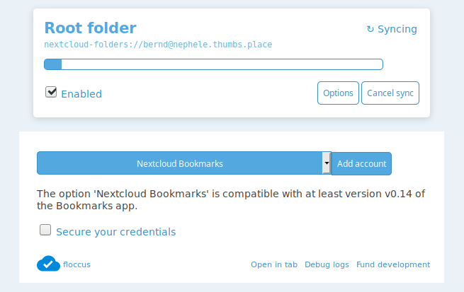 Flocus just hangs when trying to sync · Issue #360 · floccusaddon/floccus · GitHub