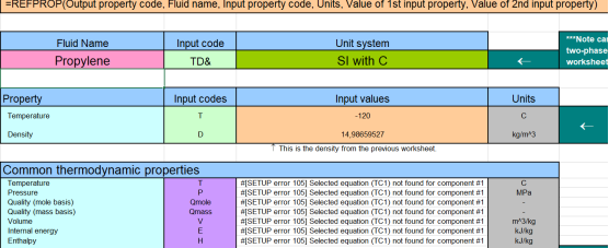 REFPROP 10 error 105 for Propylene · Issue #333 · usnistgov/REFPROP ...