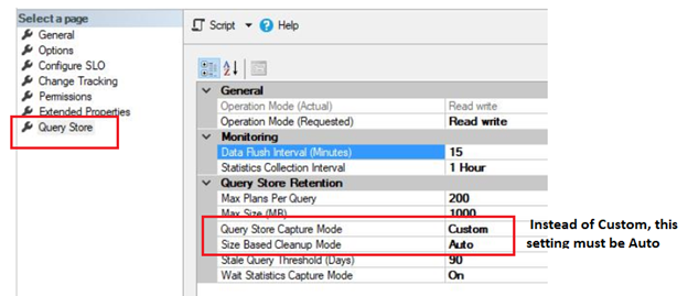 Inside the Automatic tuning tab, getting a message “Automated recommendation management is ...