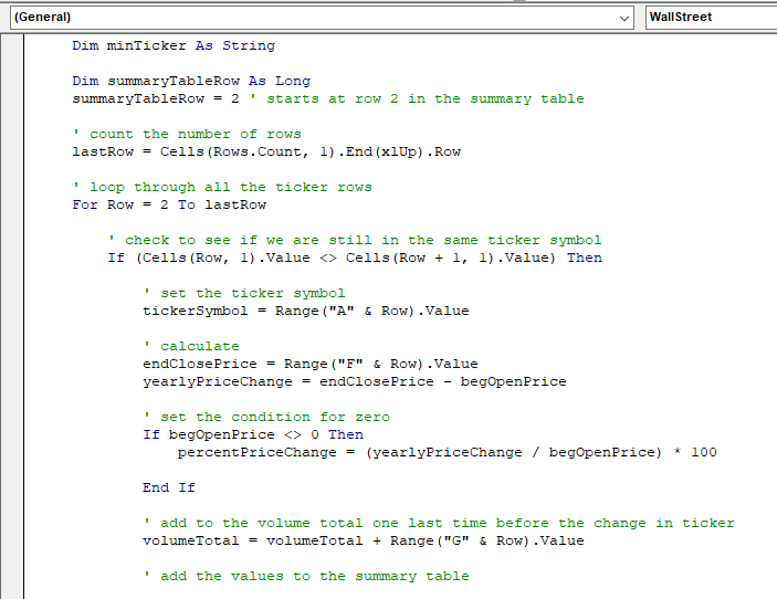 GitHub - rjharris2020/VBA_Challenge: An assignment used to showcase my visual basics skills in ...