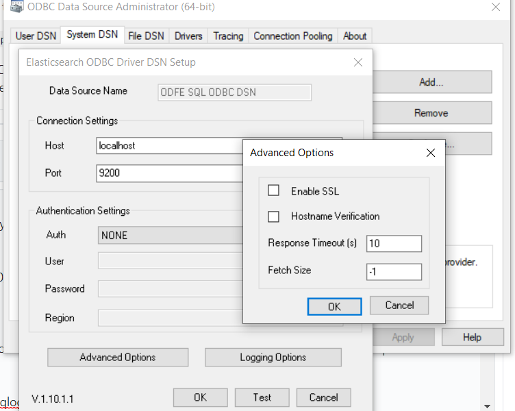 Errors In Odbc Connection · Issue 783 · Opendistro For Elasticsearchsql · Github