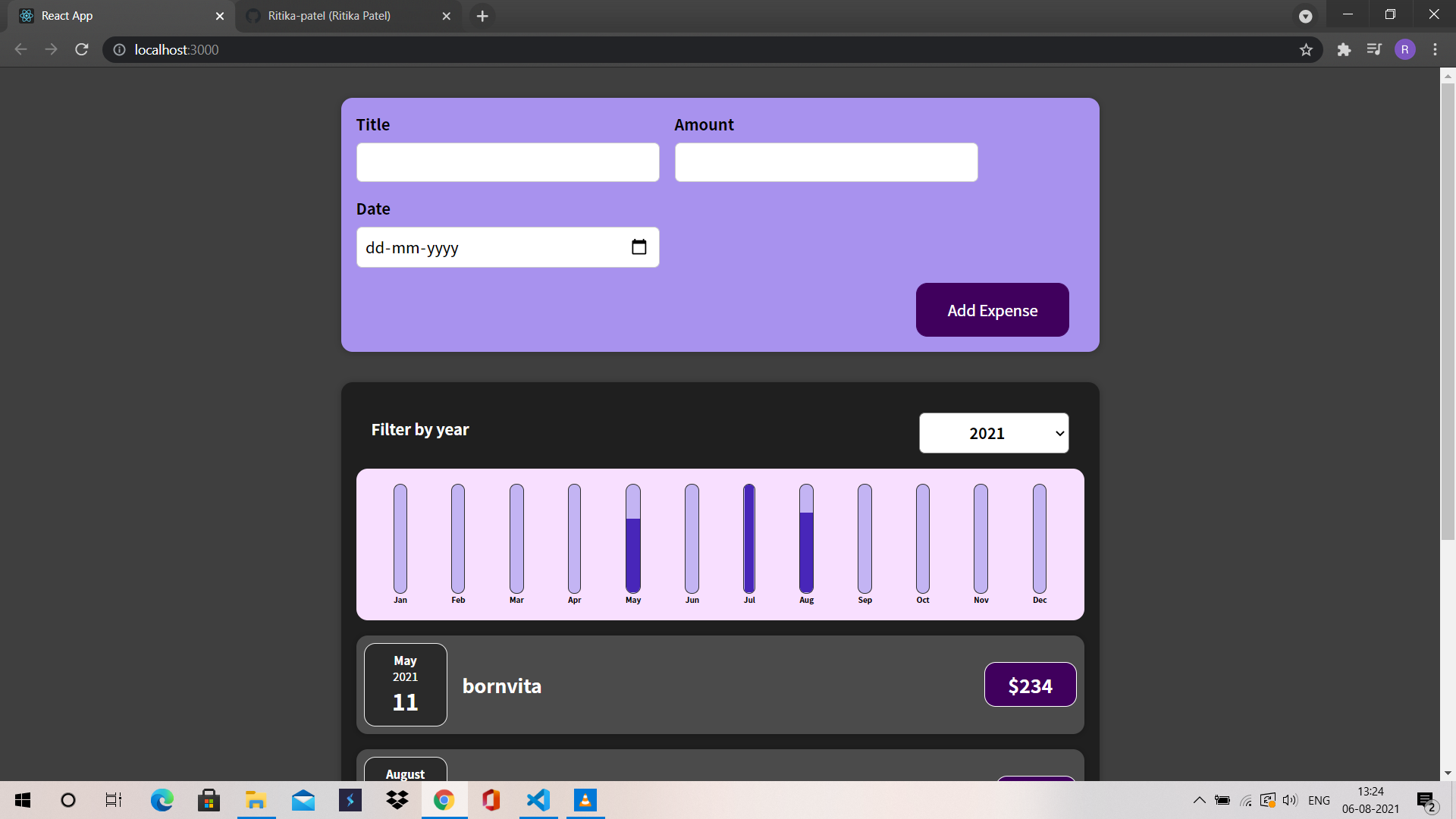 GitHub - Ritika-patel/Expense-Tracker: made using React