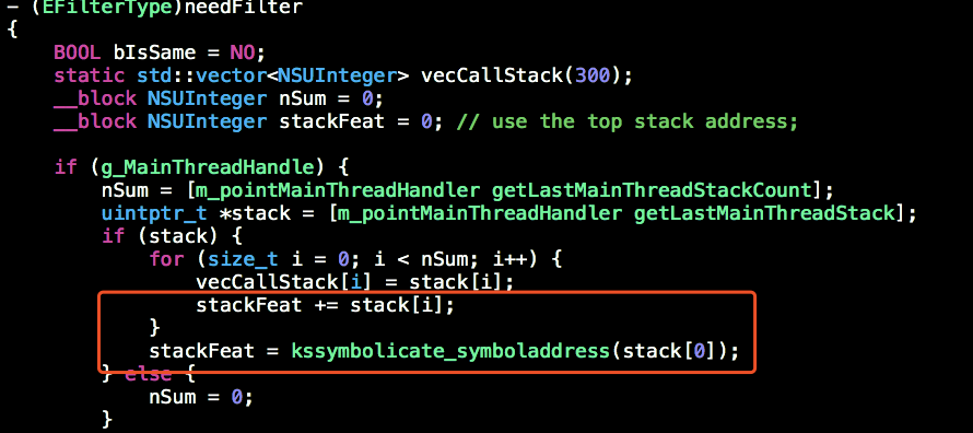 iOS needFilter 这个方法中的stackFeat的计算有问题 · Issue #173 · Tencent/matrix · GitHub