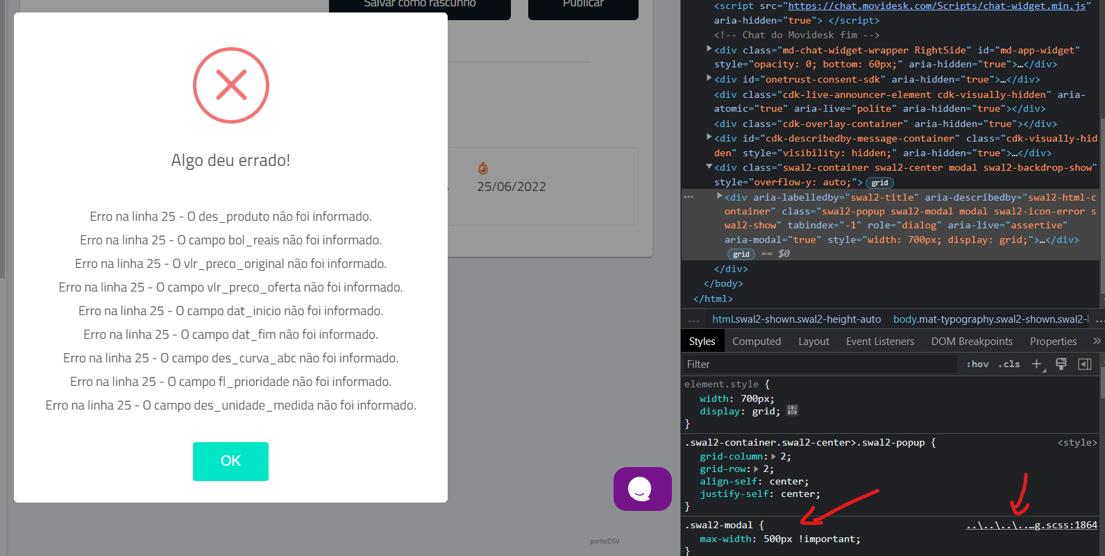 Change width of sweetalert2 modal · Issue #2460 · sweetalert2 ...