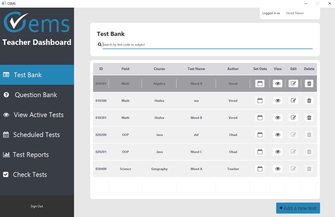 GitHub - VeredMazor/CEMSClient