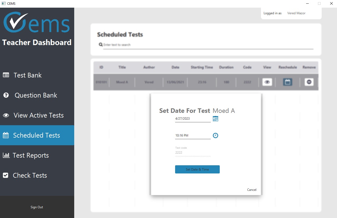 GitHub - VeredMazor/CEMSClient
