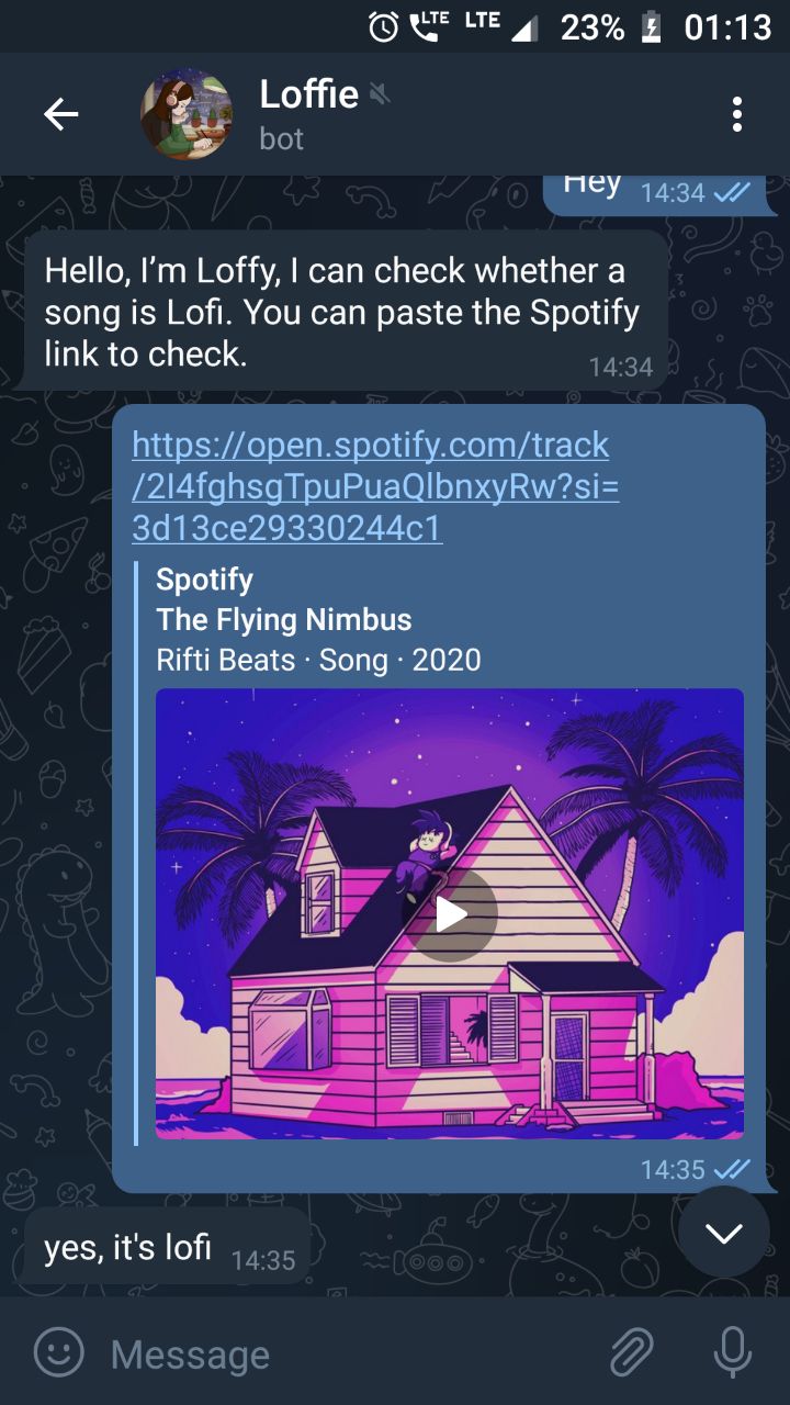 GitHub - pkdyn/Loffy: A Telegram chatbot (@loffy_rasa_bot) to predict if a Spotify song belongs ...