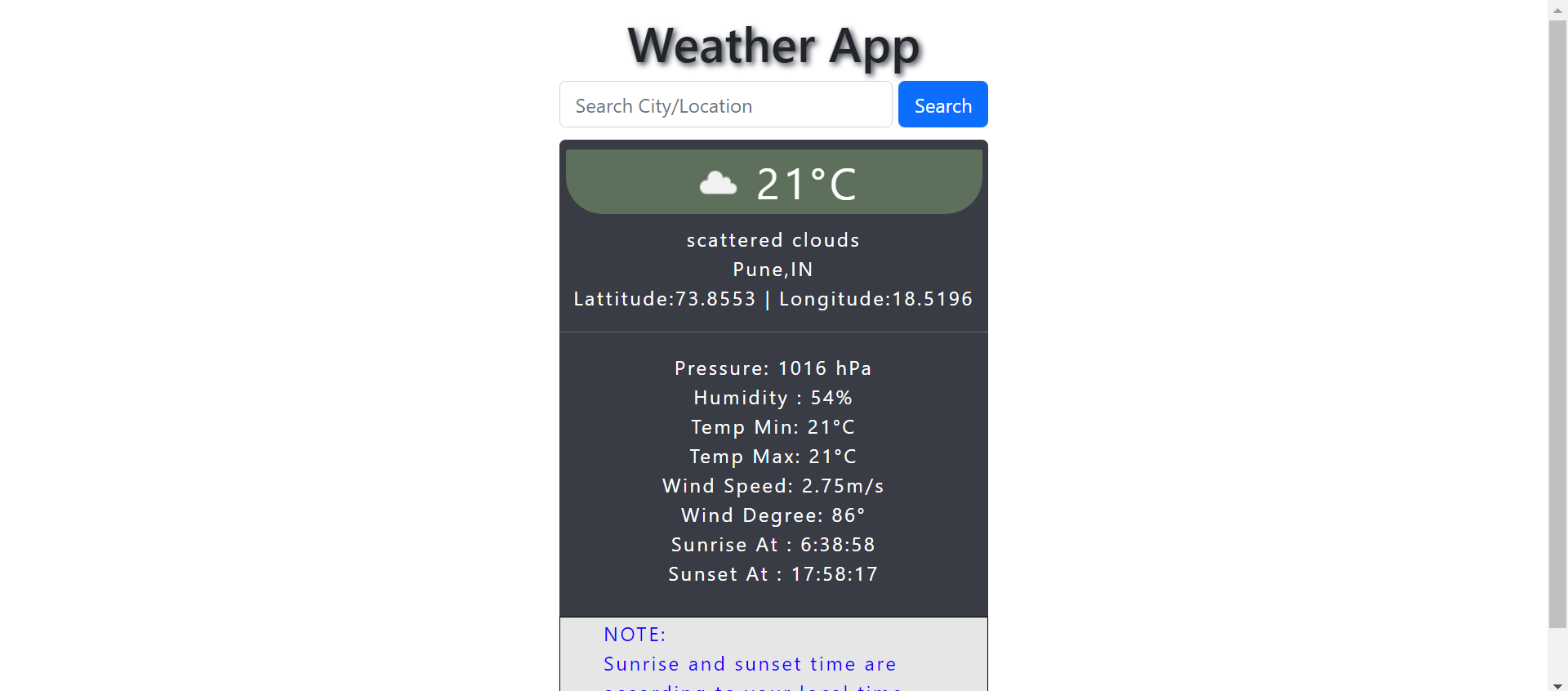 GitHub - codewithdinesh/weather-app: Simple weather forecast web app which uses API.