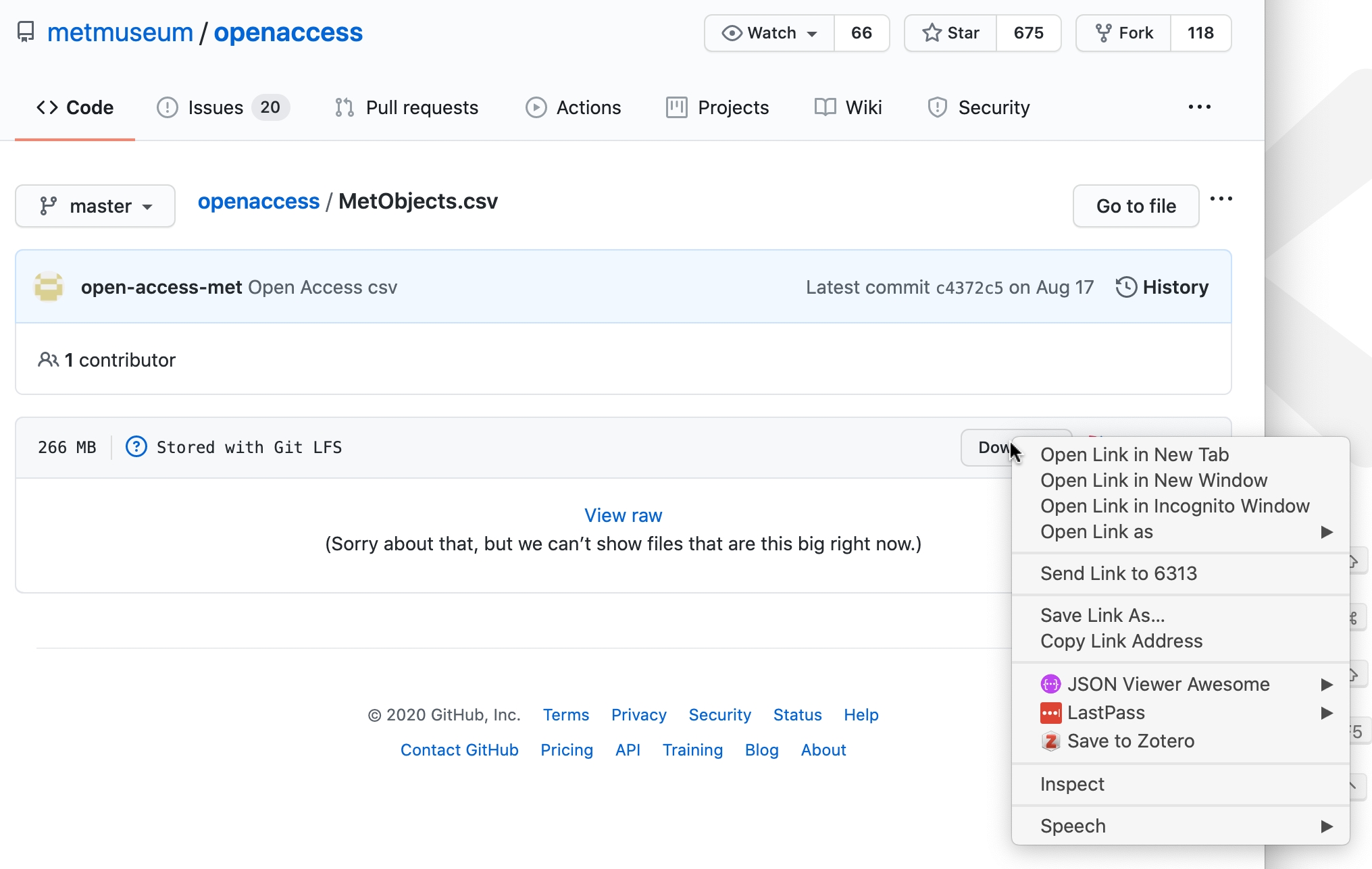 Trying to clone the Repo to get the CSV results in a 1k file · Issue #32 · metmuseum/openaccess ...