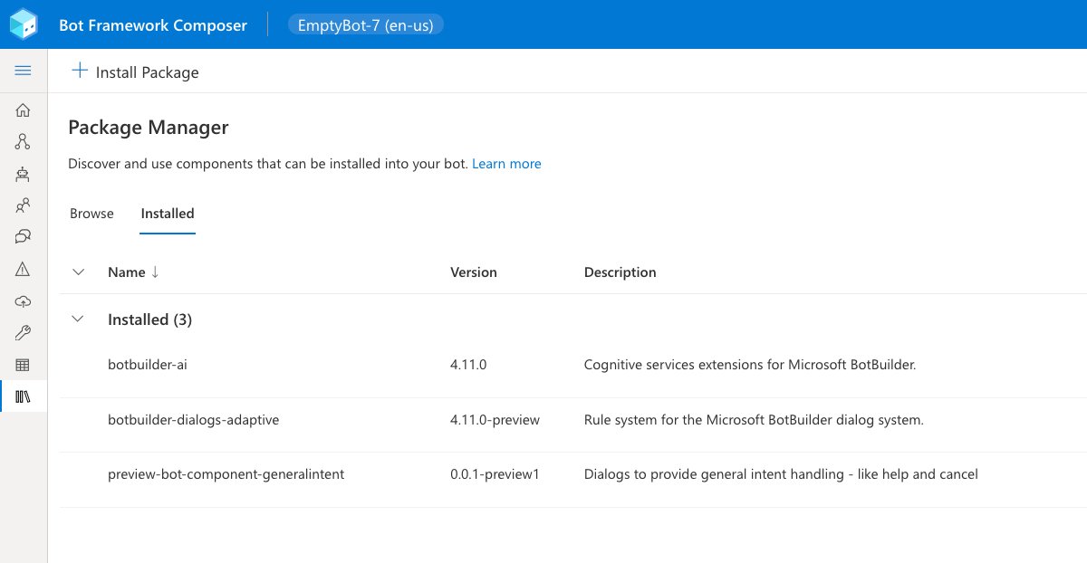 bug? package manager shows core libraries · Issue #5133 · microsoft/BotFramework-Composer · GitHub