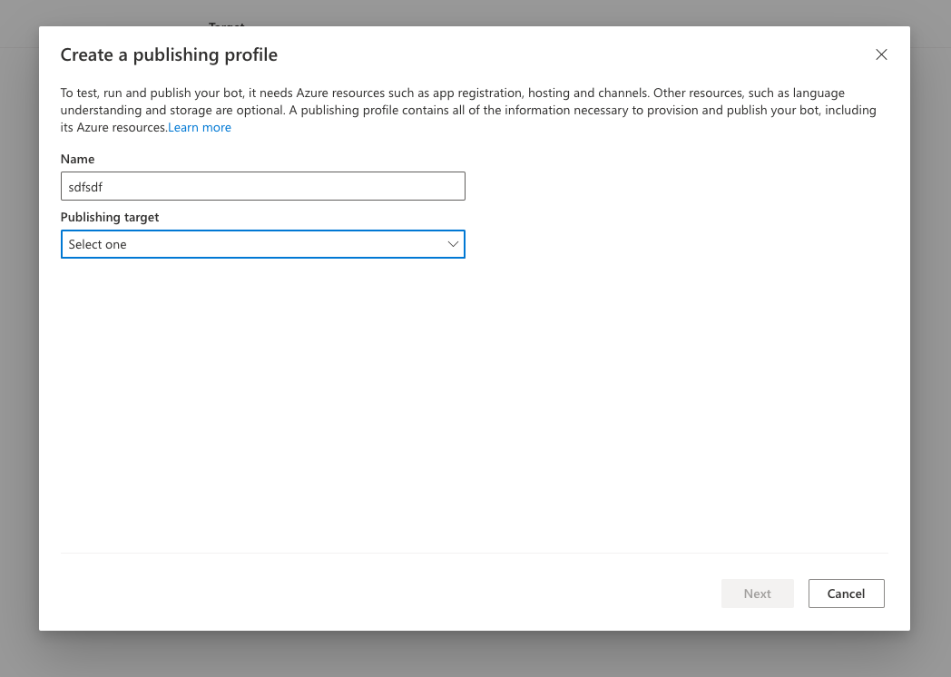 [Bugbash 5/13] Can't create/edit publishing profiles for skills · Issue #7804 · microsoft ...