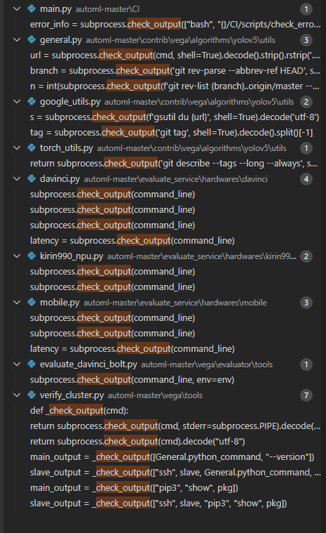 vega函数中使用check_output存在命令注入风险 · Issue #159 · huawei-noah/vega · GitHub
