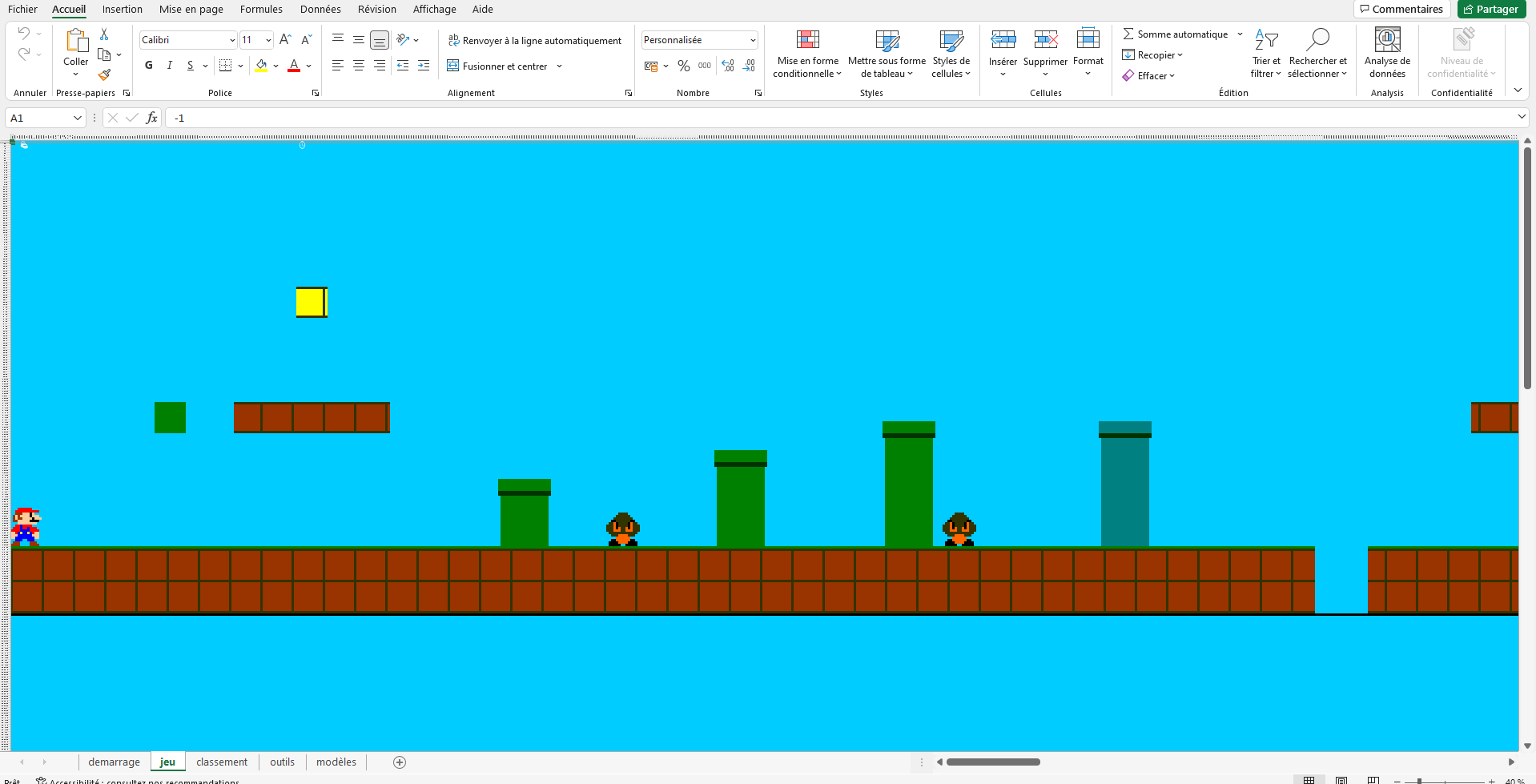 GitHub - c-ducharles/MarioBrosVBA: An adaptation of Mario Bros on Excel ...