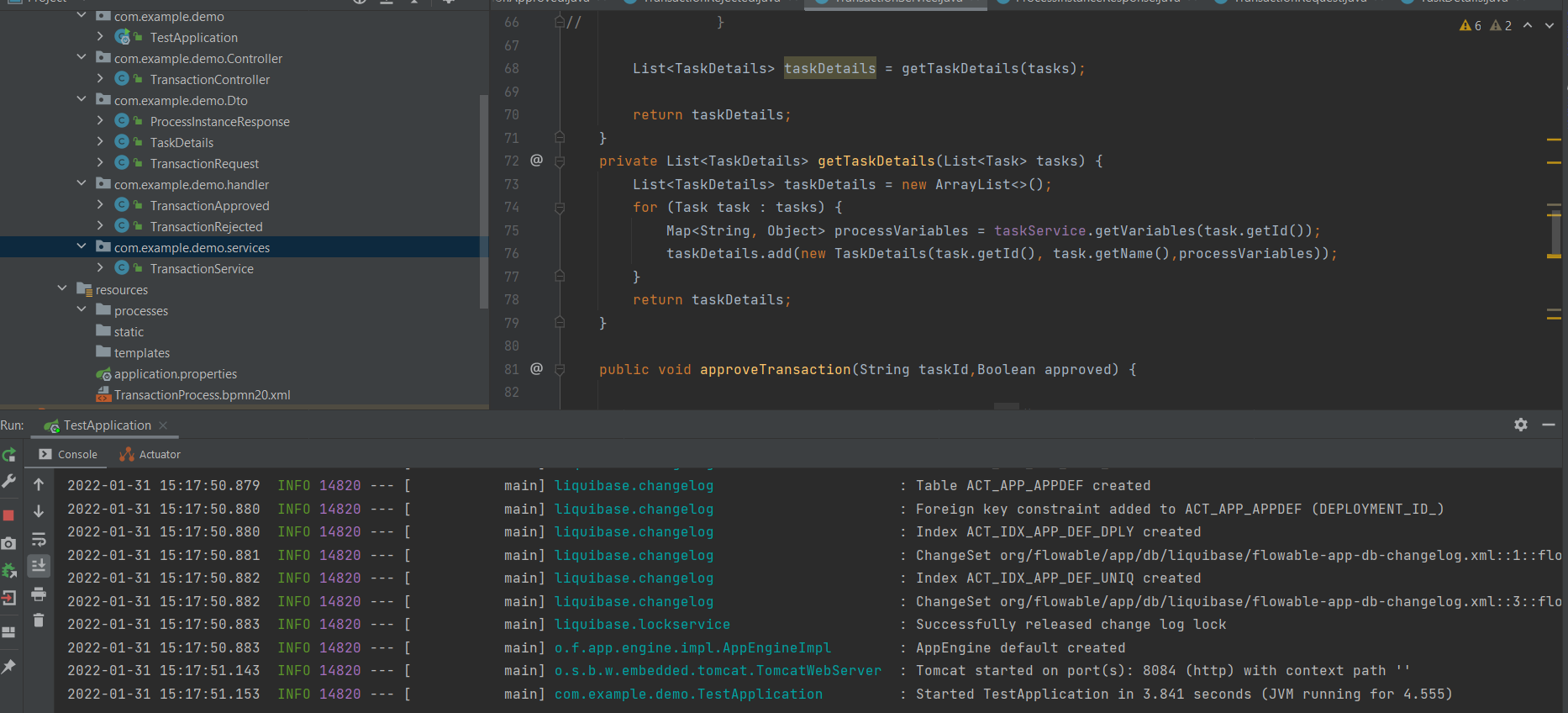 GitHub - chams16/TransactionProcess_Flowable_Spring