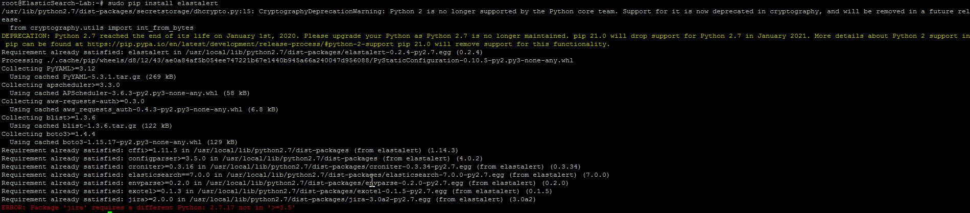 Unable to install Elastalert · Issue #2987 · Yelp/elastalert · GitHub