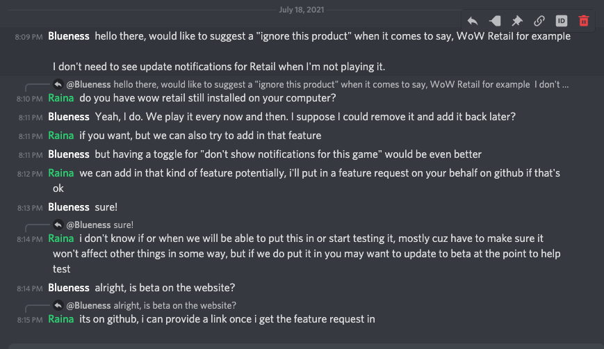 Toggle Switch To Ignore Updates Notifications For Specific Version Of Wow · Issue 990 · Wowup