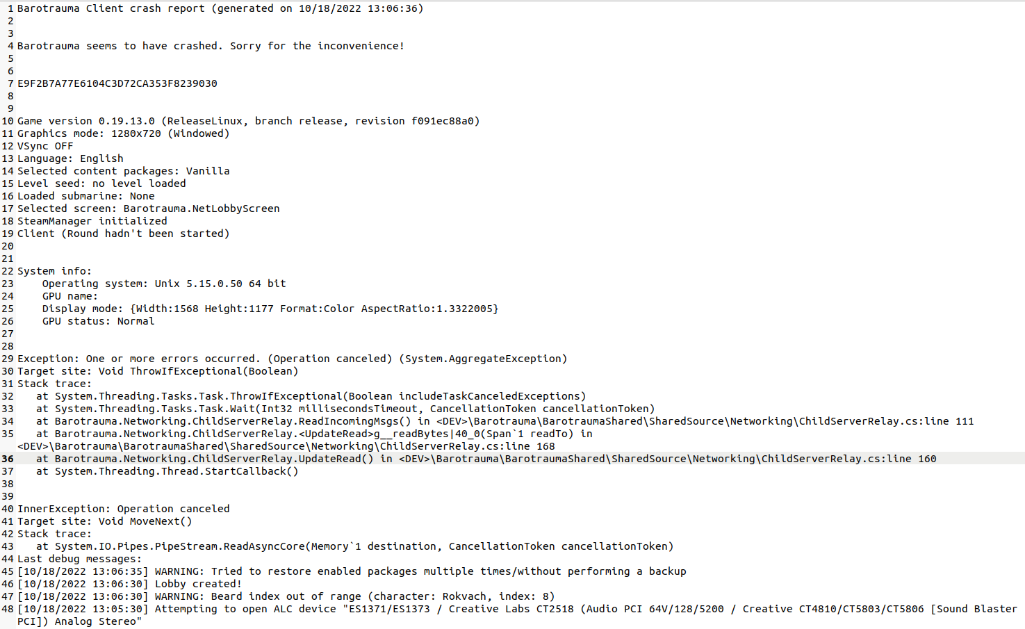 Crashed when clicking the Disconnect button from Server lobby · Issue #9995 · FakeFishGames ...