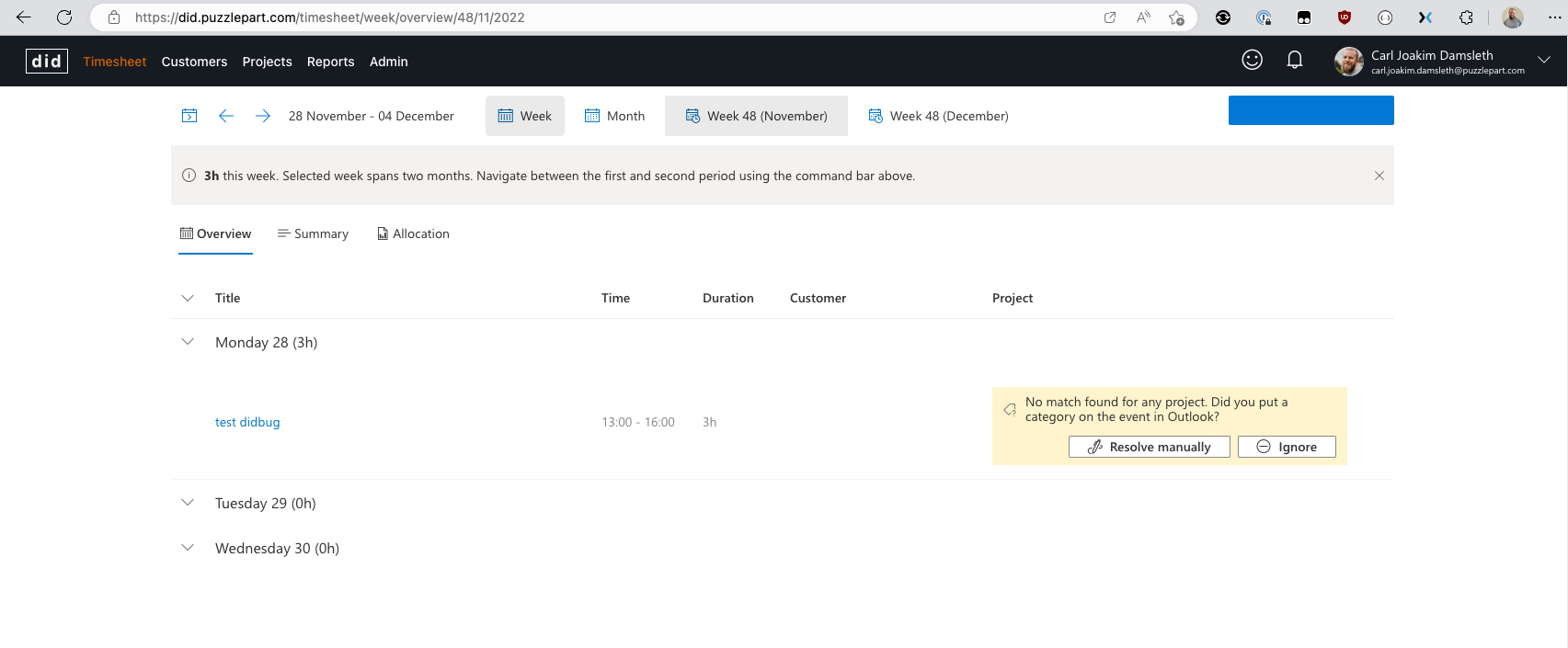 Empty blue button showing on future weeks with unmatched hours when forecasting disabled · Issue ...