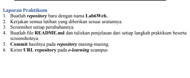 GitHub - SitiLatifah/Lab6Web