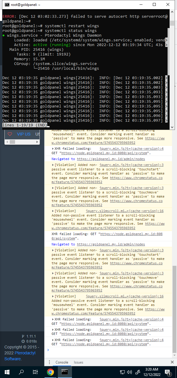 wings eror · Issue #372 · pterodactyl-installer/pterodactyl-installer · GitHub