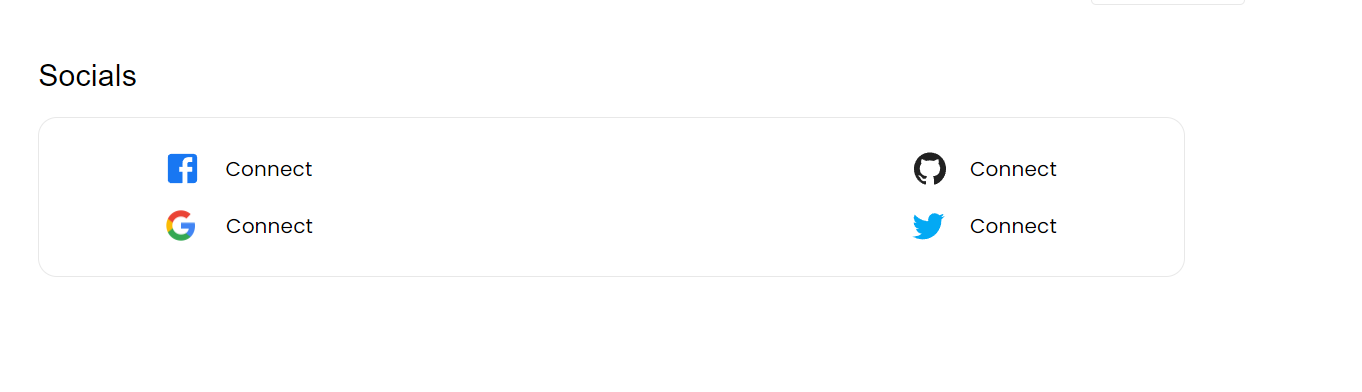 Implement “Connect Social Media” Buttons for Users and Organization ...