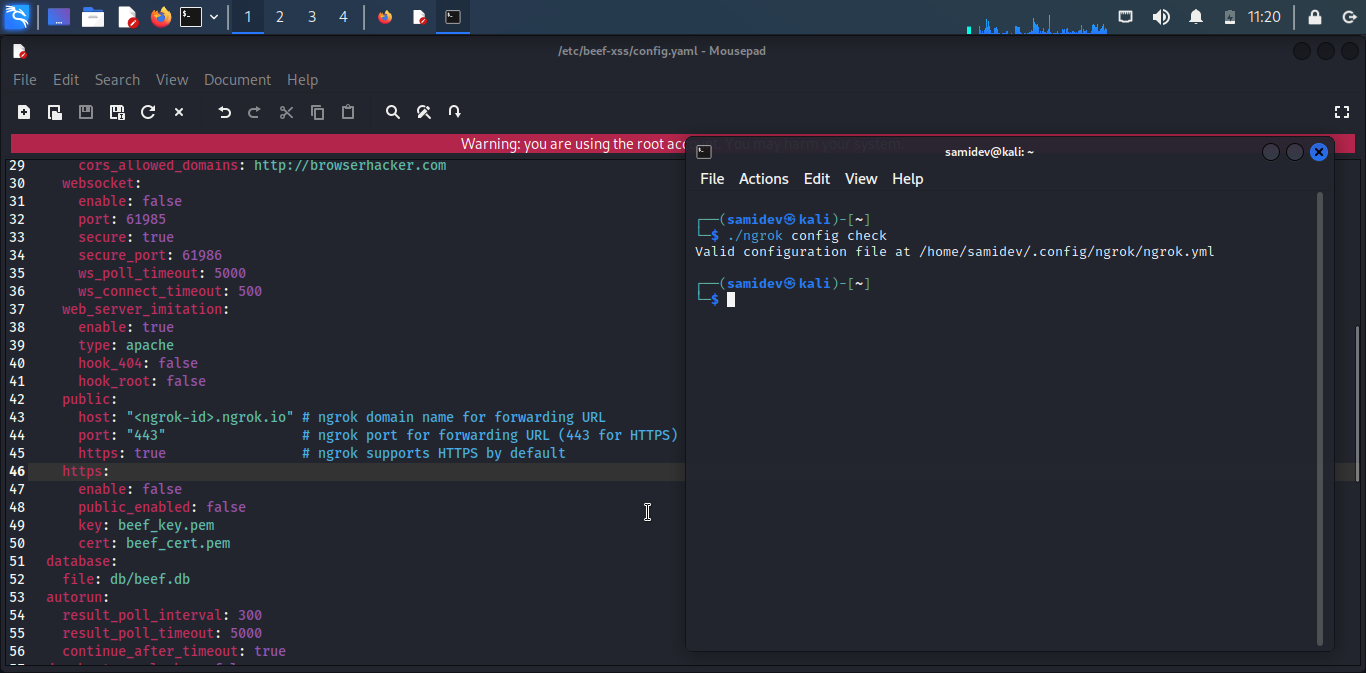 Need help with the setup of beEF with ngrok · Issue #2555 · beefproject/beef · GitHub