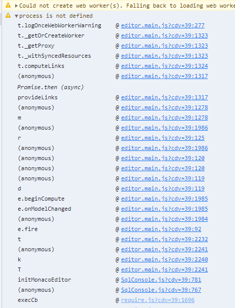 Monaco editor in SQL Console cannot create web workers · Issue #4980 · dnnsoftware/Dnn.Platform ...