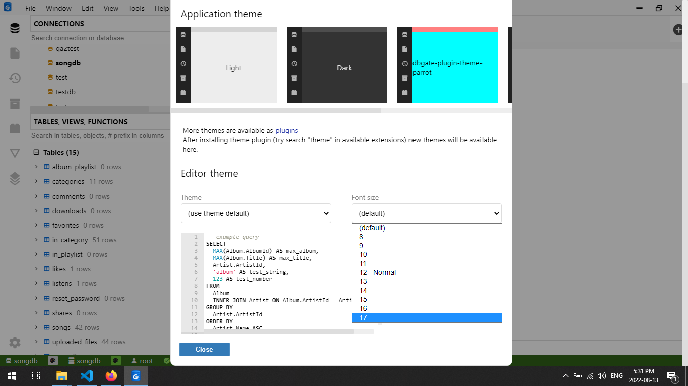 BUG: The font size is too small · Issue #345 · dbgate/dbgate · GitHub