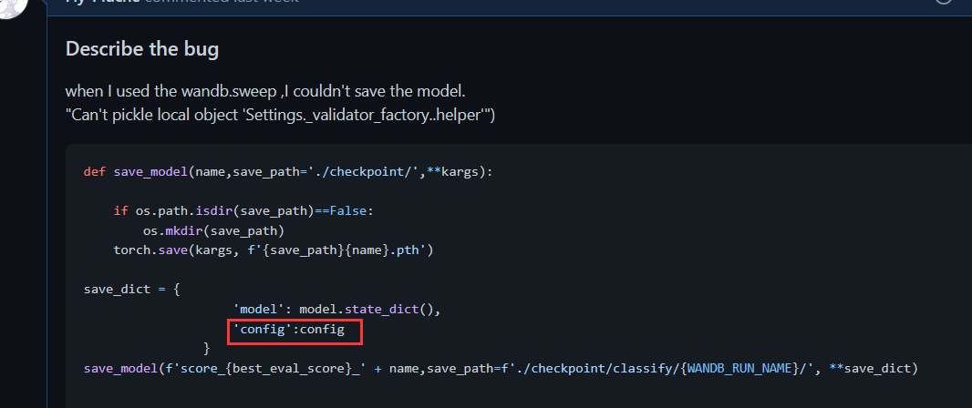 [CLI]: Couldn't save the model when I used the sweep · Issue #5062 · wandb/wandb · GitHub