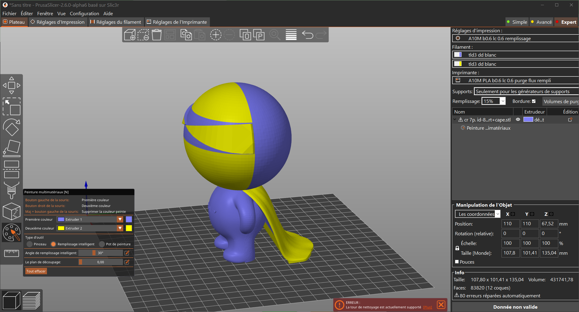 Erreur Tour De Purge Avec Peinture · Issue 10293 · Prusa3dprusaslicer · Github 