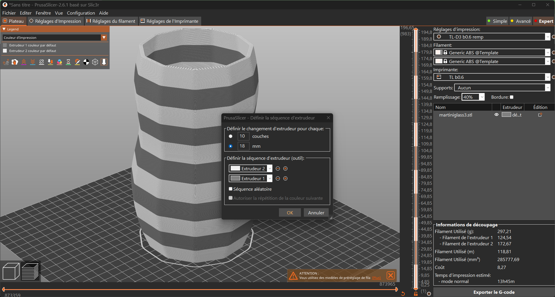 bande de couleurs en mode vase · Issue #11447 · prusa3d/PrusaSlicer · GitHub
