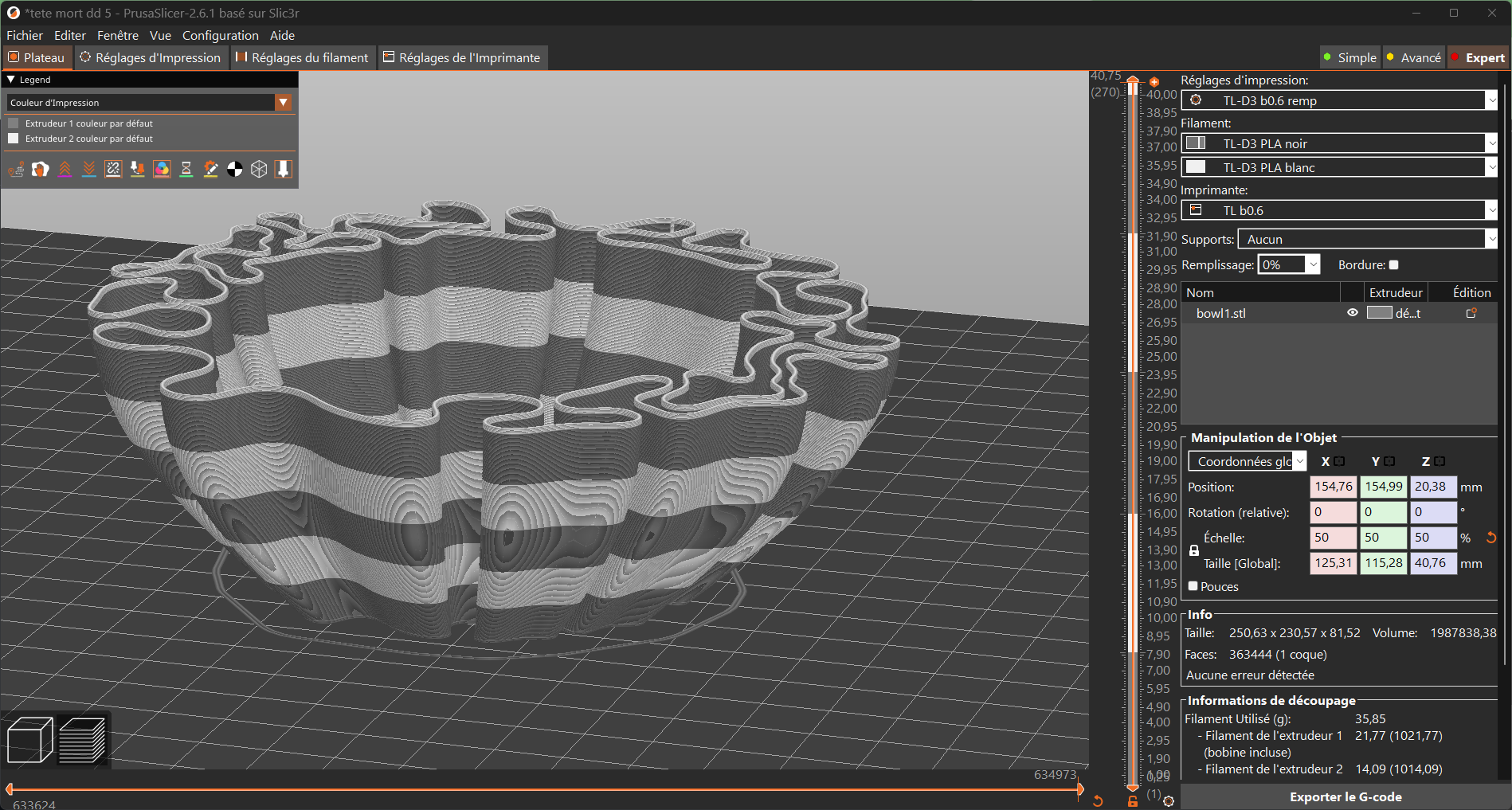 bande de couleurs en mode vase · Issue #11447 · prusa3d/PrusaSlicer · GitHub