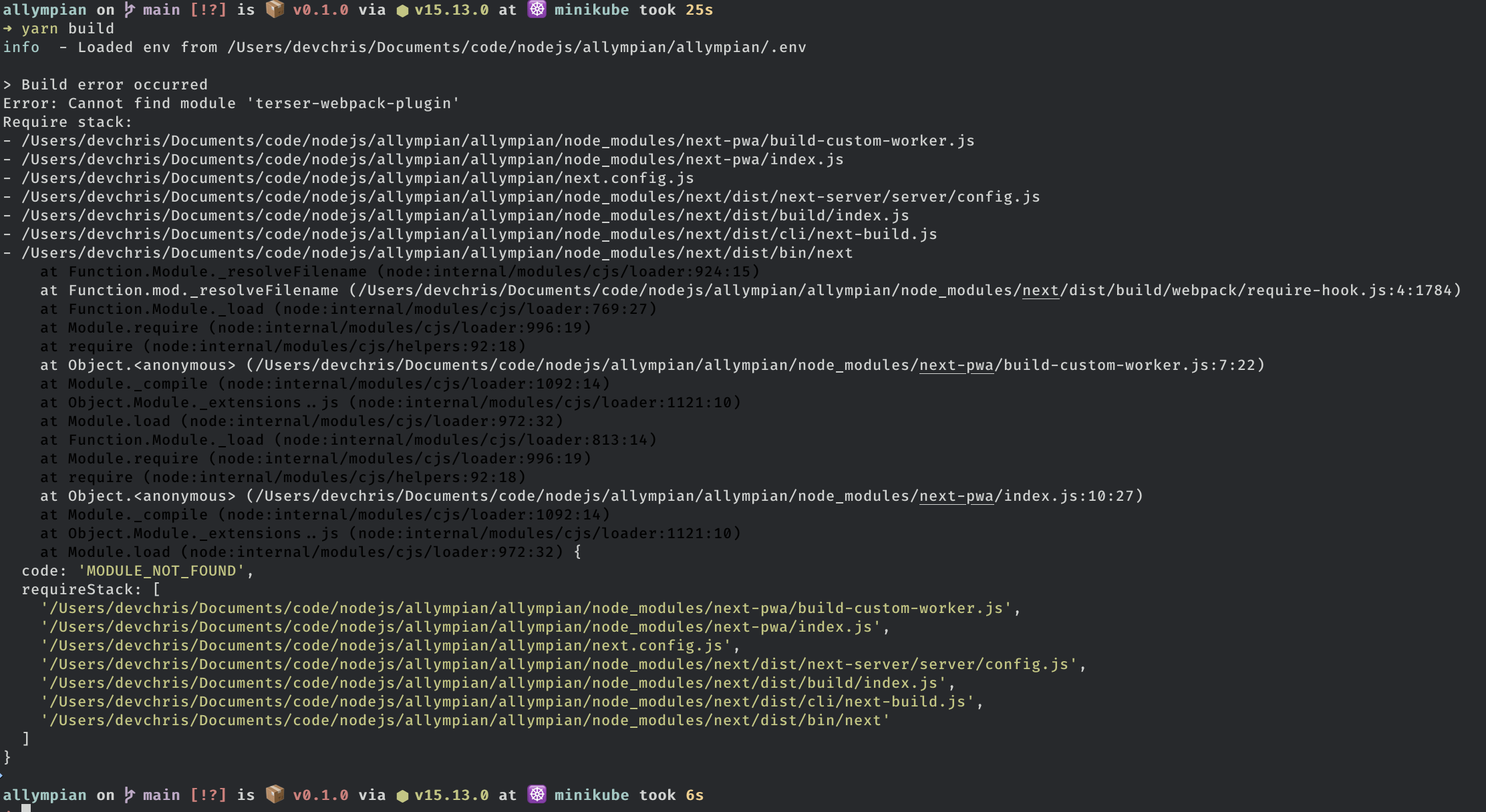 Build Error since 5.1 · Issue #189 · shadowwalker/next-pwa · GitHub
