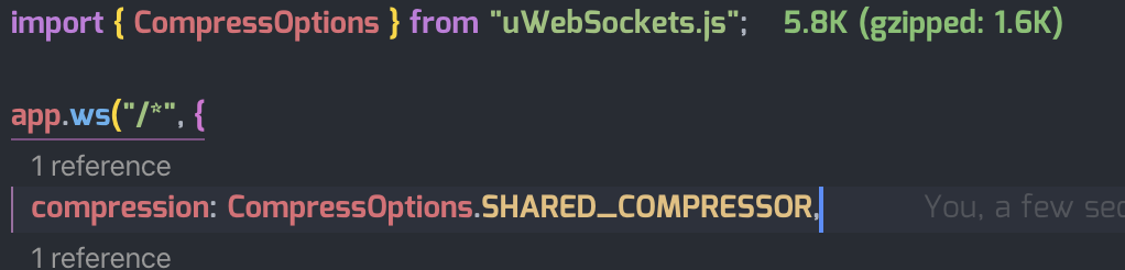 Compression Enum · Issue #205 · uNetworking/uWebSockets.js · GitHub