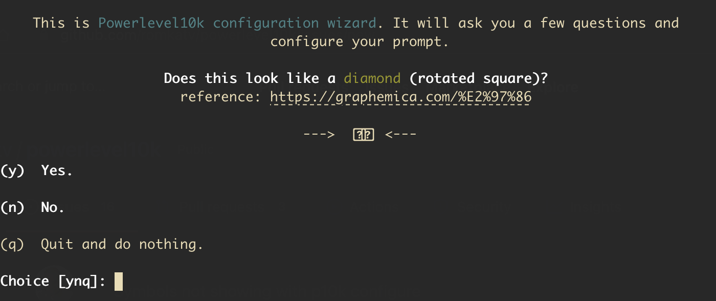 Symbols not showing with p10k configure · Issue #1720 · romkatv/powerlevel10k · GitHub