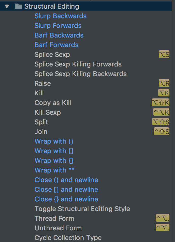 Can't turn off Move Form Up/Down in Keymap settings · Issue #1891 · cursive-ide/cursive · GitHub