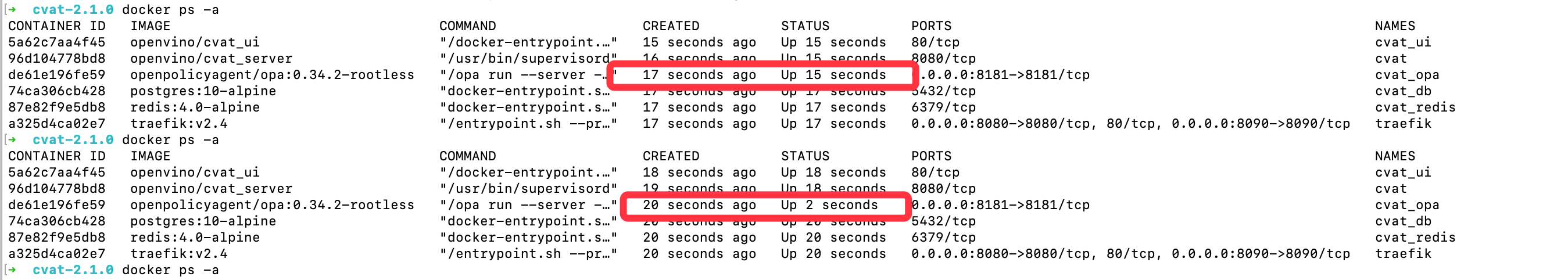 cvat_opa container always restart · Issue #4755 · cvat-ai/cvat · GitHub cvat_opa container always restart · Issue #4755 · cvat-ai/cvat · GitHub