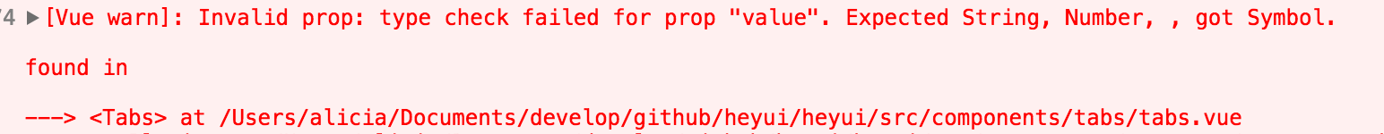 Invalid prop: type check failed for prop "value". Expected String, Number, , got Symbol. · Issue ...