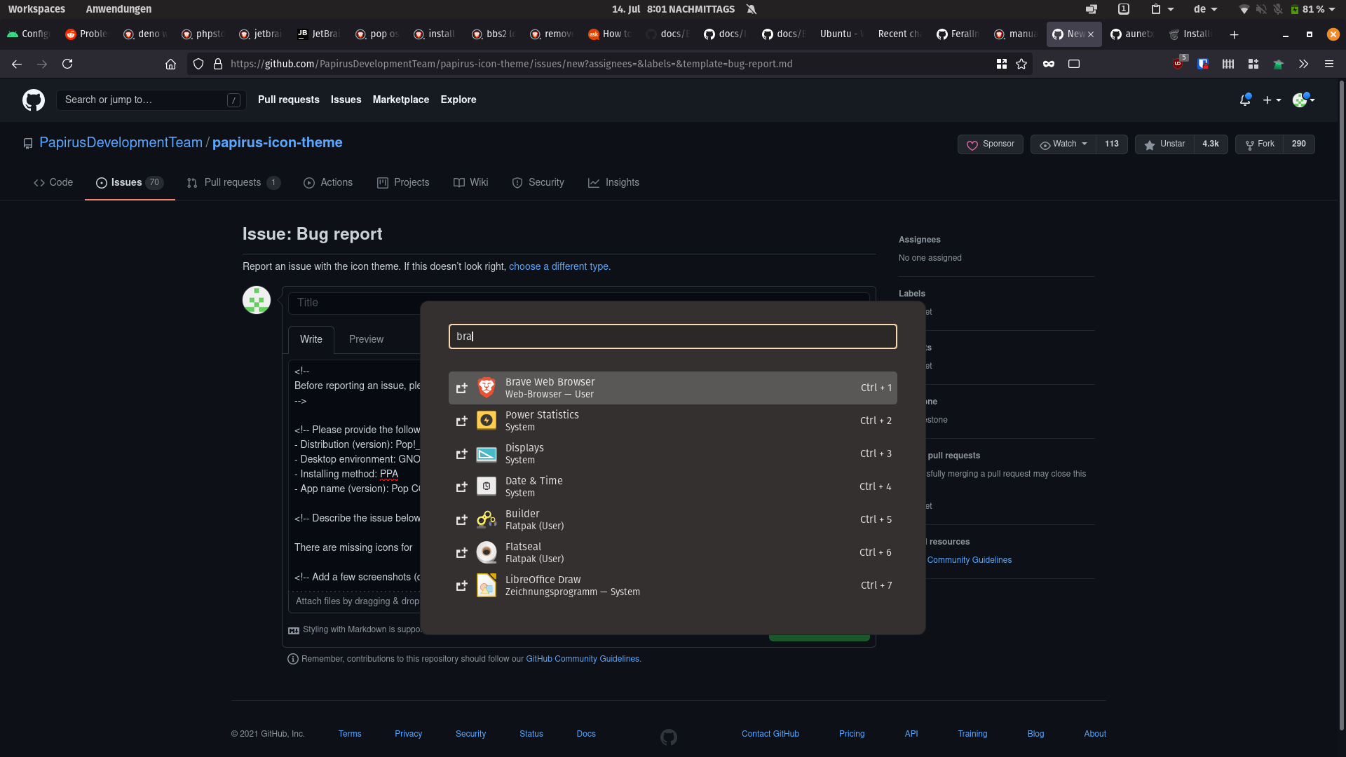 Pop Os Launcher can't display new window icon · Issue #2754 · PapirusDevelopmentTeam/papirus ...