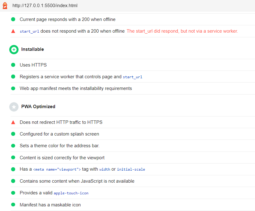 The start_url did respond, but not via a service worker. · Issue #1303 · pwa-builder/PWABuilder ...