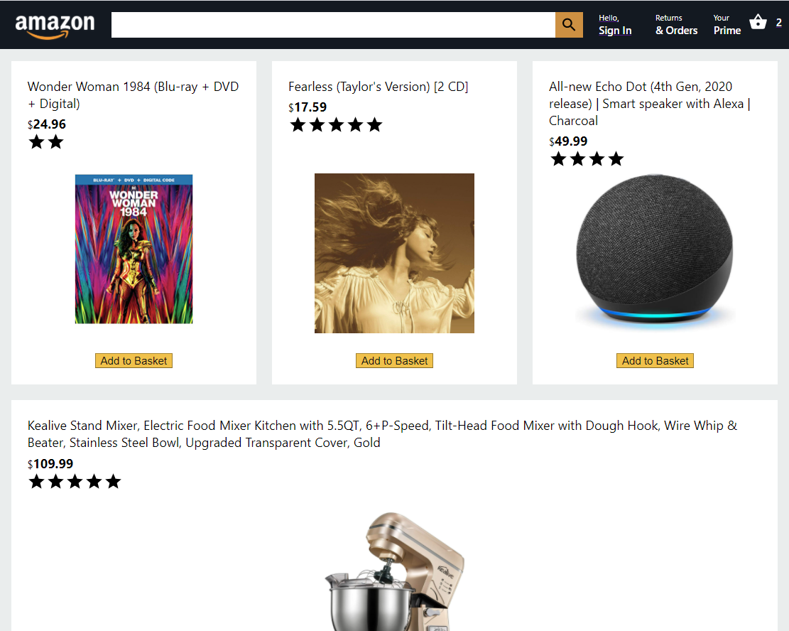 GitHub - inalo1/AmazonClone: Jeff Bezos who?! Look into this dynamic Amazon website clone!