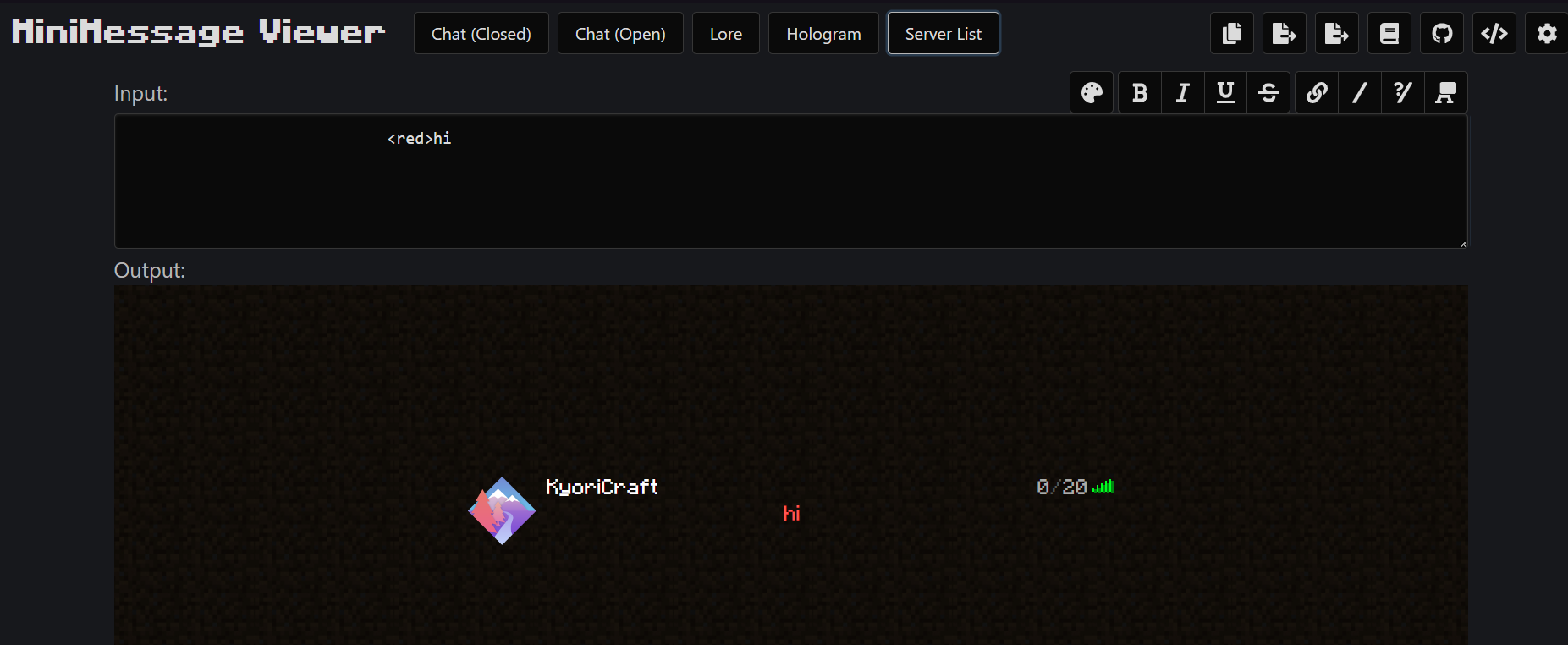 Add MiniMessage compatibility · Issue #5 · aternosorg/motdgg-bukkit · GitHub