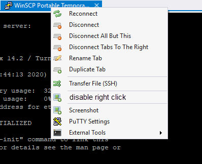 Feature Request: Right click tab to disable interaction with window · Issue #1743 · mRemoteNG ...