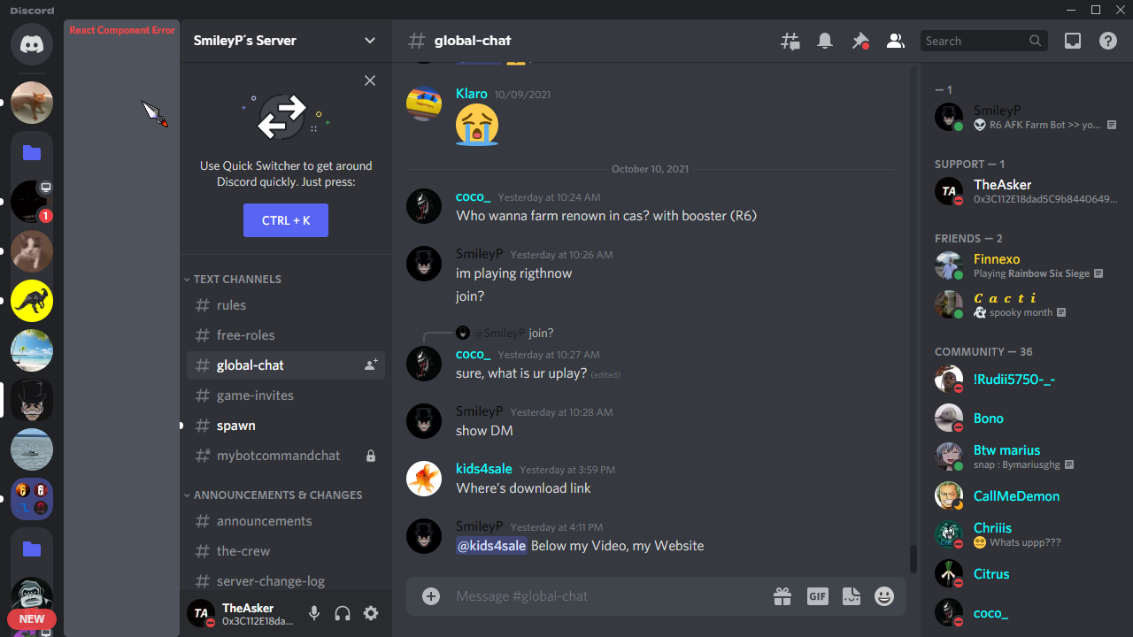 [BUG] - ServerFolders · Issue #1146 · mwittrien/BetterDiscordAddons ...